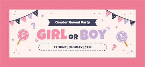 Revela O De Sexo Desenhada M O Capa Do Facebook Vetor Gr Tis