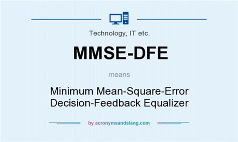 What Does Mmse Dfe Mean Definition Of Mmse Dfe Mmse Dfe Stands For