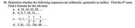 Solved Determine Whether The Following Sequences Are Chegg