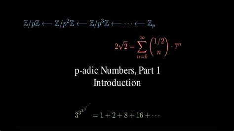 P Adic Numbers Part 1 Introduction Youtube