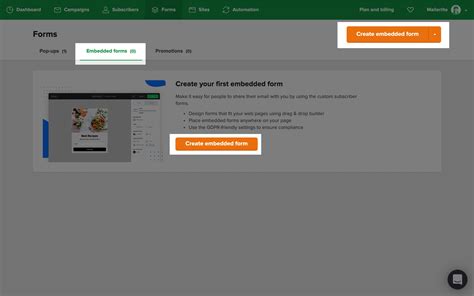 How To Create An Embedded Form Mailerlite