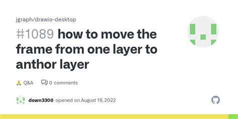 How To Move The Frame From One Layer To Anthor Layer · Jgraph Drawio Desktop · Discussion 1089