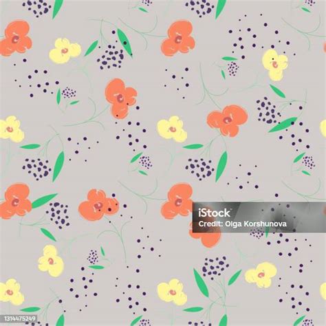 작은 꽃에 심플한 귀여운 패턴 초라한 세련된 밀레플뢰르 드레스 제조 배경 화면 인쇄 선물 랩 및 스크랩 북을위한 꽃 원활한 배경 0명에 대한 스톡 벡터 아트 및 기타 이미지