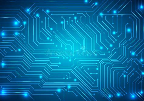 Abstract Vector Background With High Tech Circuit Board Stock Vector