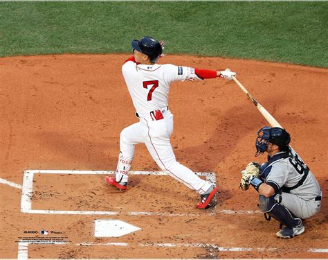 Masataka Yoshida Boston Red Sox Unsigned White Jersey Swing Photograph