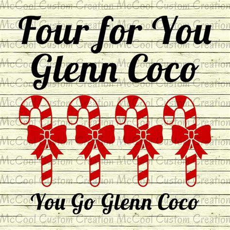 Four For You Glenn Coco Sublimation Design Png Christmas Candy