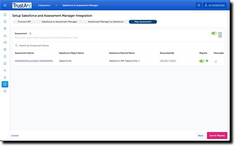 Mapping Assessment Salesforce To Am Integration Trustarc Help Center