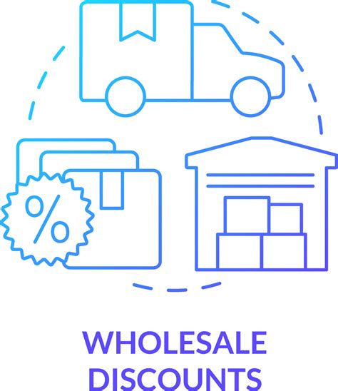 Wholesale Discounts Blue Gradient Concept Icon Customer Loyalty Program Type Of Allowances