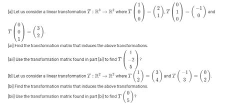 solved [a] let us consider a linear transformation t r3→r2
