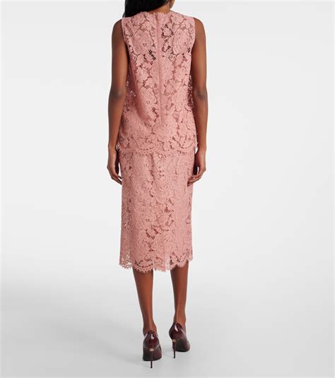 Lace Top In Pink Dolce Gabbana Mytheresa
