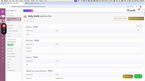 Client Data Field Edit Mode Tacklit Care Delivery Platform