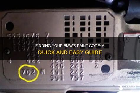 Finding Your Bmws Paint Code A Quick And Easy Guide Cypaint