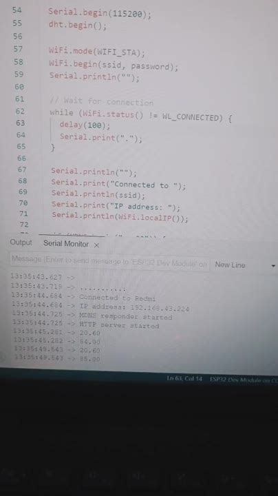 mouris vinoth kumar on linkedin iot esp32 arduino dht11 webserver