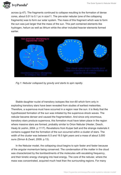 The Solar Systems Nebular Model 2708 Words Essay Example
