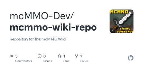 Github Mcmmo Devmcmmo Wiki Repo Repository For The Mcmmo Wiki