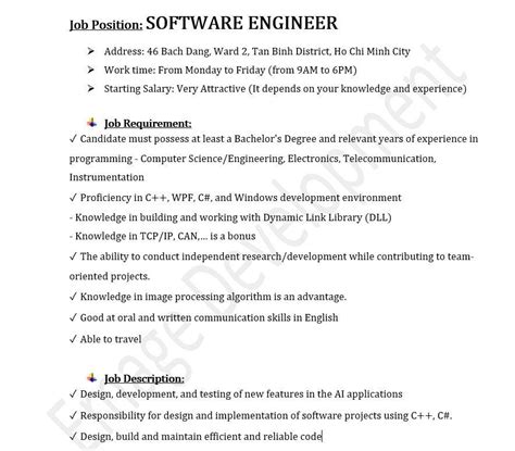 Softwareengineer Emagedevelopment Jobs Hcmc Thuy Duong