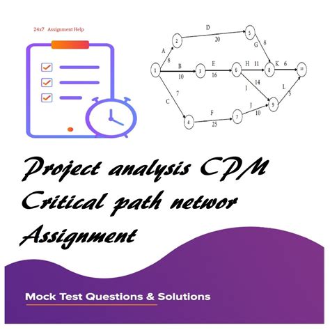 Project Analysis Cpm Critical Path Network Assignment • Teacha
