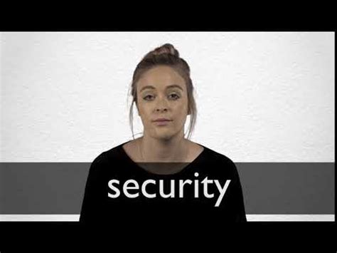 SECURITY Definition And Meaning Collins English Dictionary
