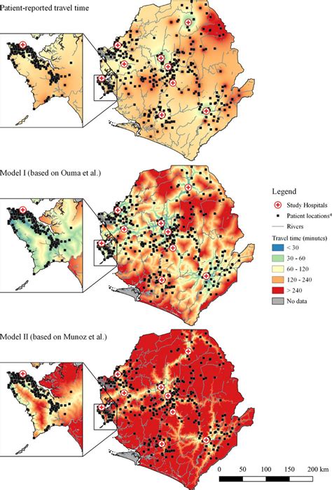 Patient Reported And Geospatial Modelled Travel Time Model I Based On