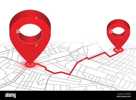 Pin Showing Location On Gps Navigator Map Vector Illustration Stock Vector Image Art Alamy