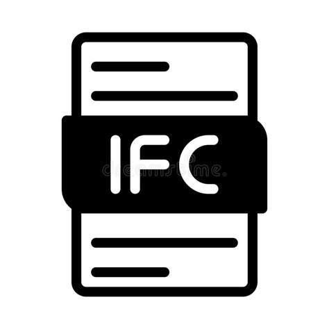 Ifc File Type Icon Files Document Graphic Design With Outline Style Vector Illustration Stock