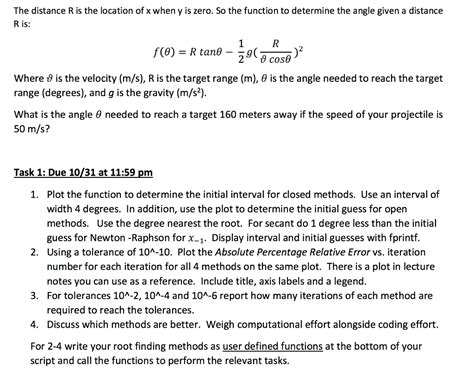 The Distance R Is The Location Of X When Y Is Zero Chegg Com