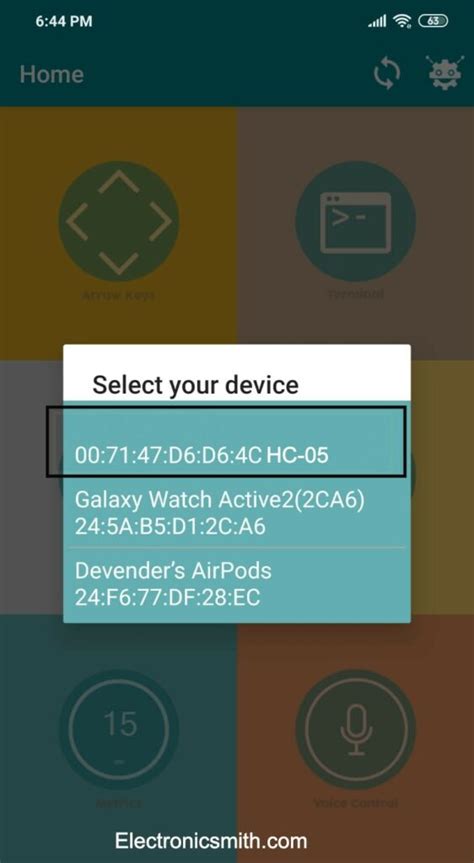 Connect Your Phone To Arduino Through Bluetooth Hc05 Module Electronic Smith