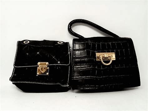 Assorted Lot Of 2 Smallmini Purses Black Dutch Goat