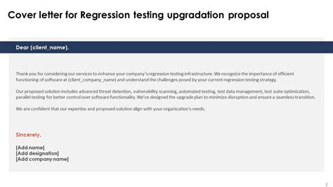 regression testing upgradation proposal powerpoint presentation slides