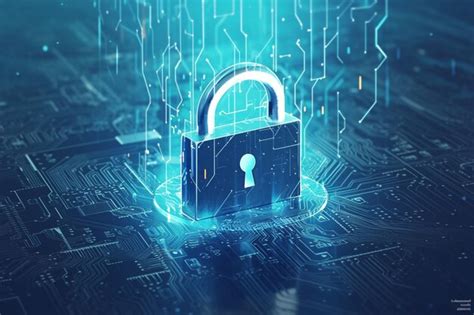 Premium Photo Tech Protection Padlock On Circuit Board Illustrating