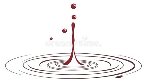 Water Droplet And Ripples Liquid Impact Fluid Dynamics Illustration