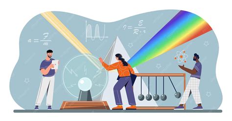 Premium Vector People Study Physics Concept