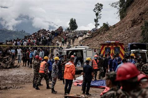 Rescuers Use Zip Lines And Boats To Reach Survivors As Nepal Flooding