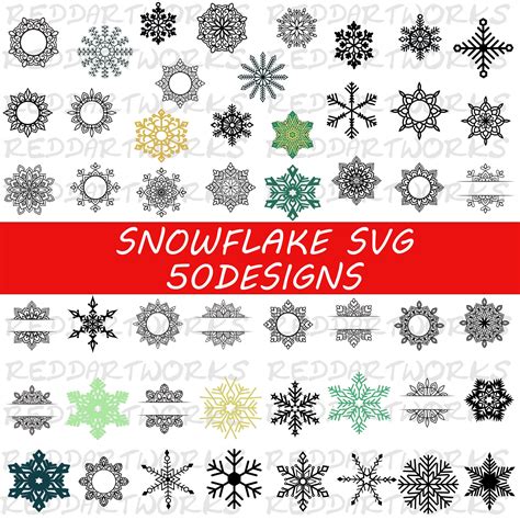 Snowflake Svg Bundle Winter Svg Snowflakes Svg Snowflake Etsy