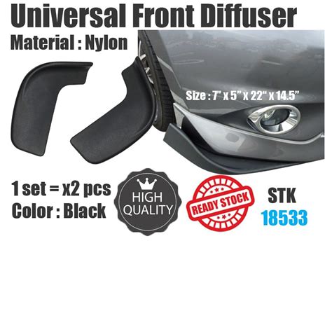 Car Front Deflector Spoiler Splitter Diffuser Bumper Canard Lip Body