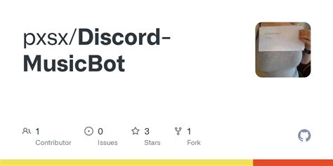 Github Pxsxdiscord Musicbot