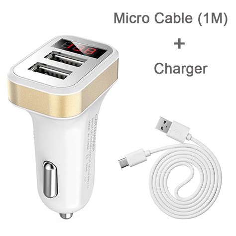 Car Usb Charger Quick Charge For Samsung Galaxy J J J J J Prime Mini Dual Usb Led