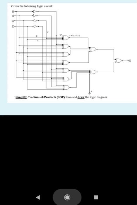 solved given the following logic circuit 10 simplify fin