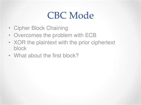 block cipher modes cs 465 make a chart for the mode comparisons ppt