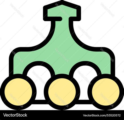 Green Hierarchy Structure Showing Growth Vector Image