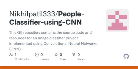 Github Nikhilpatil333people Classifier Using Cnn This Git
