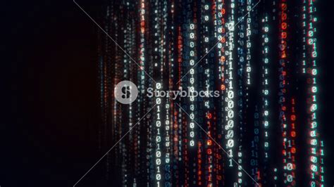 Looping Digital Binary Data Streaming Code Matrix Background Concept Programming Coding