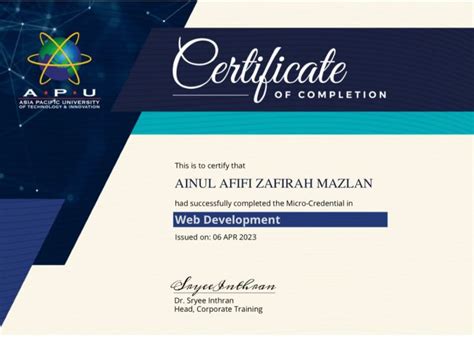ainul afifi zafirah mazlan on linkedin webdevelopment technology coding