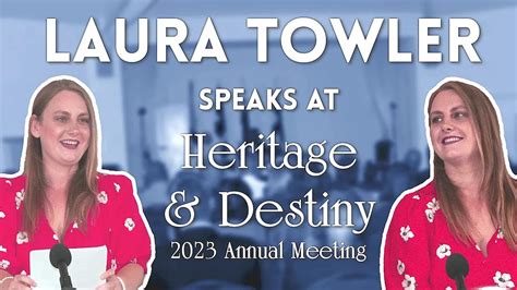 Laura Towler Addresses The 2023 Heritage And Destiny Meeting Patv