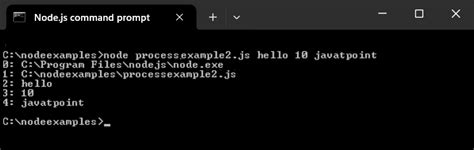 node js process example