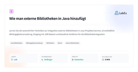 Wie Man Externe Bibliotheken In Java Hinzufügt Labex