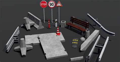 Road Props For Games Diffuse Map Atlas Lp 3d Roadways Unity Road Props For Games Diffuse Map Atlas Lp 3d Roadways Unity