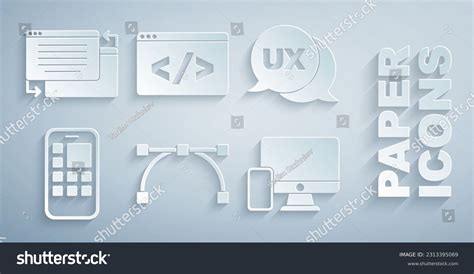 Set Bezier Curve Ui Ux Design Stock Vector Royalty Free 2313395069