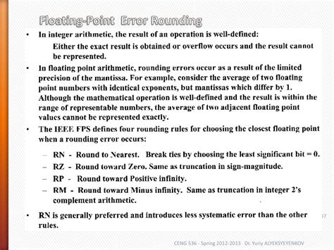 Ppt Advanced Computer Arithmetic Floating Point Arithmetic Week 3