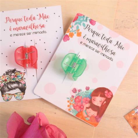 24 Unidades Card Dia Das Mães Para Presilhas Elo7